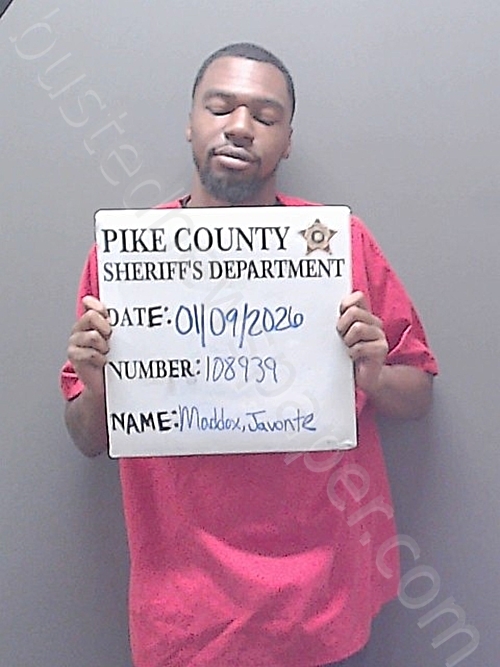 Maddox, Javonte Laquan | 2026-01-09 14:18:58 Pike County, Alabama Booking